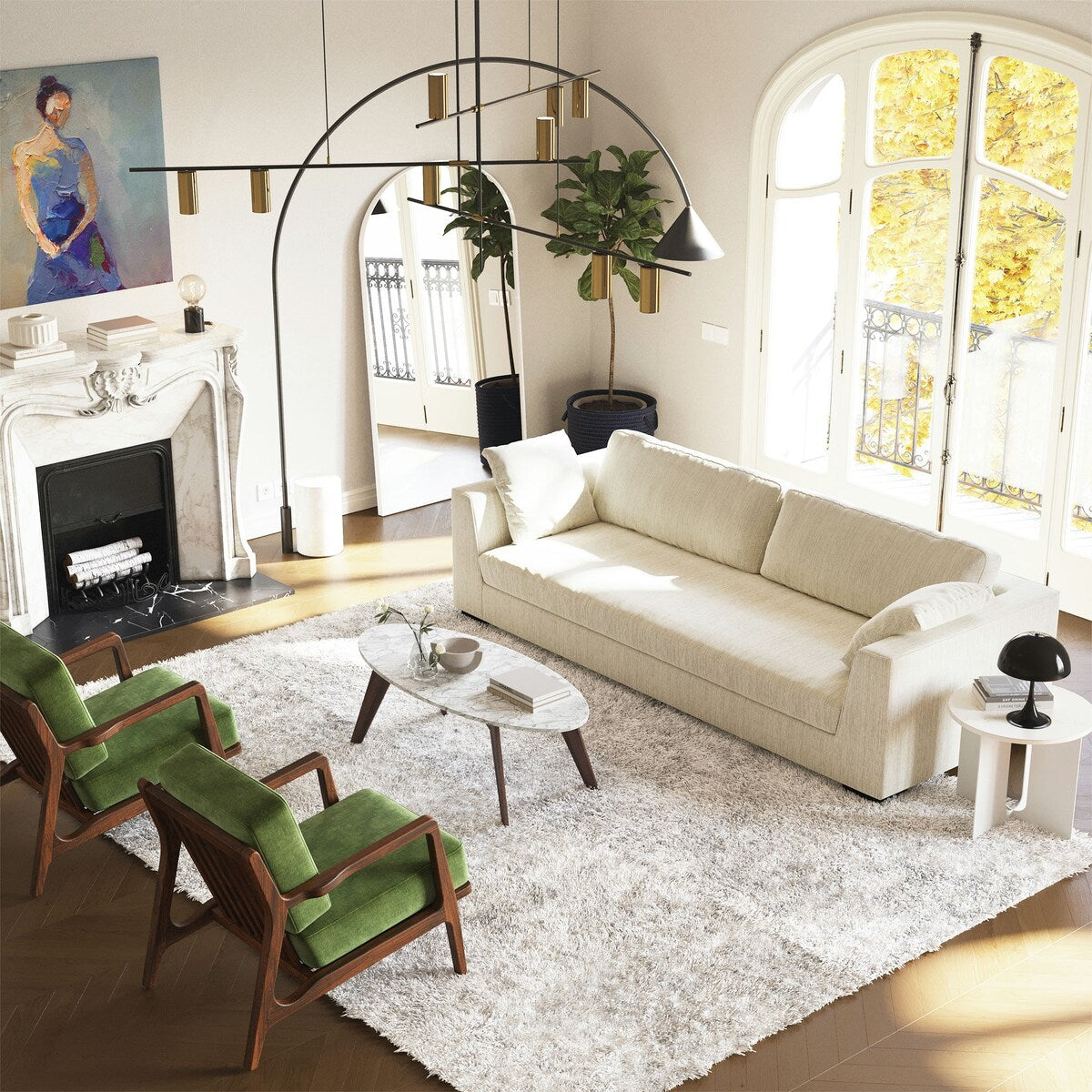 Poly & bark riley marble coffee table store
