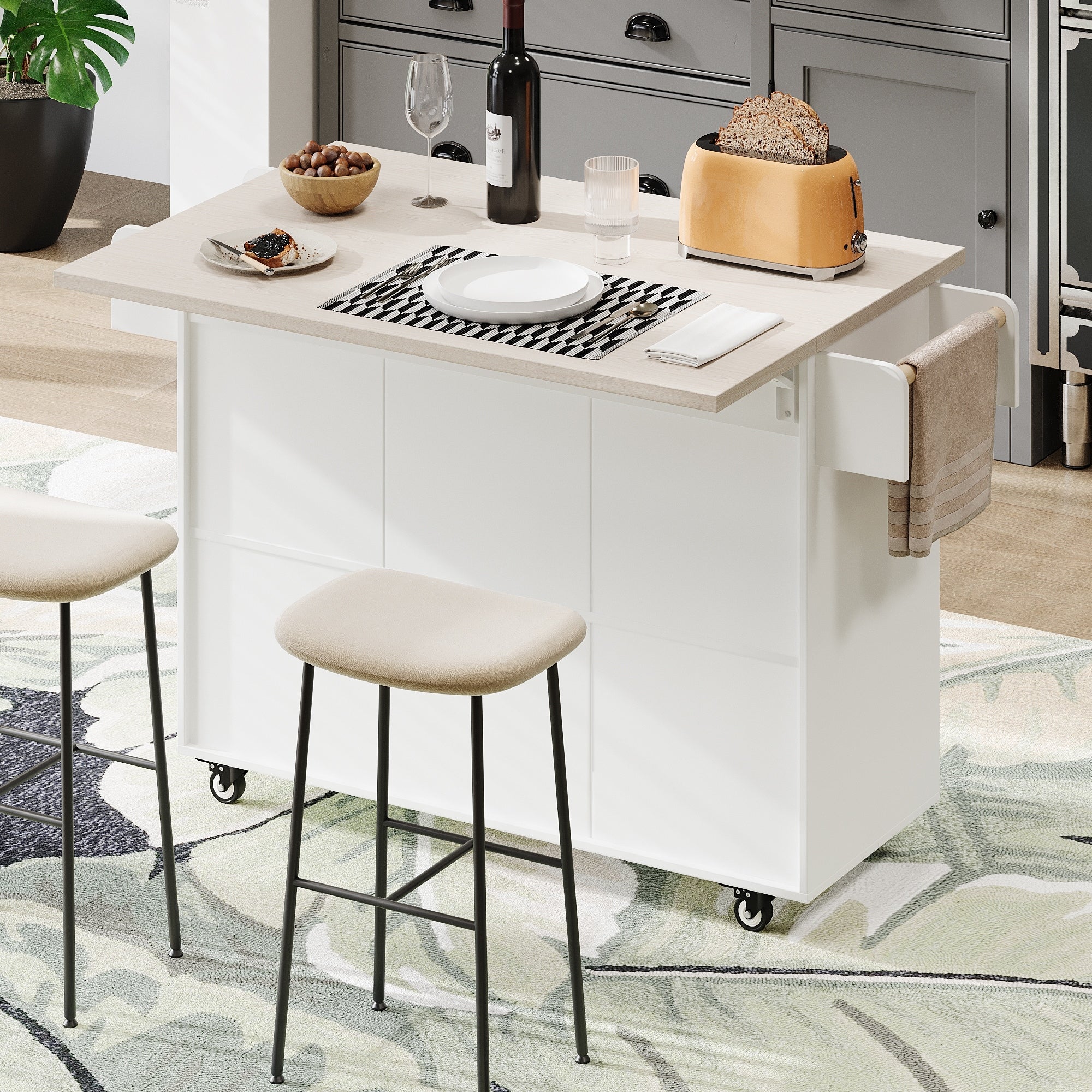 Movable counter table store