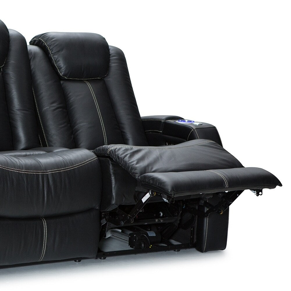 Seatcraft republic leather home theater seating power sofa store
