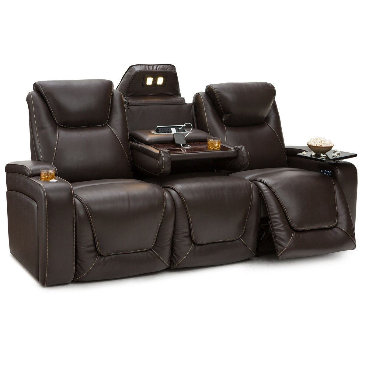 Seatcraft Vienna Sofa and Loveseat Brown Top Grain Leather 7000 Power Overstock