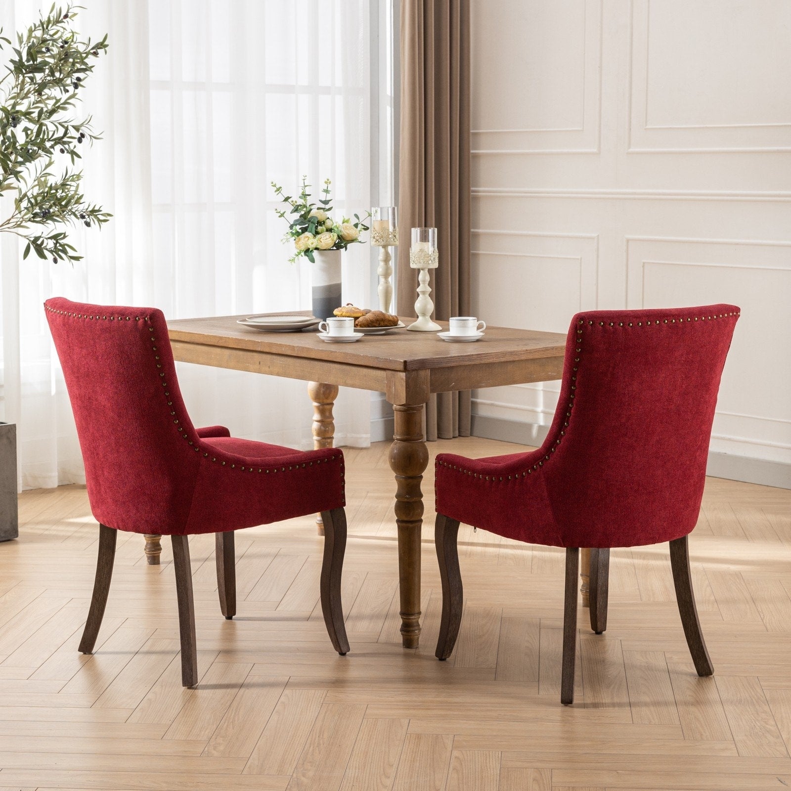 Dining chairs dark wood legs store