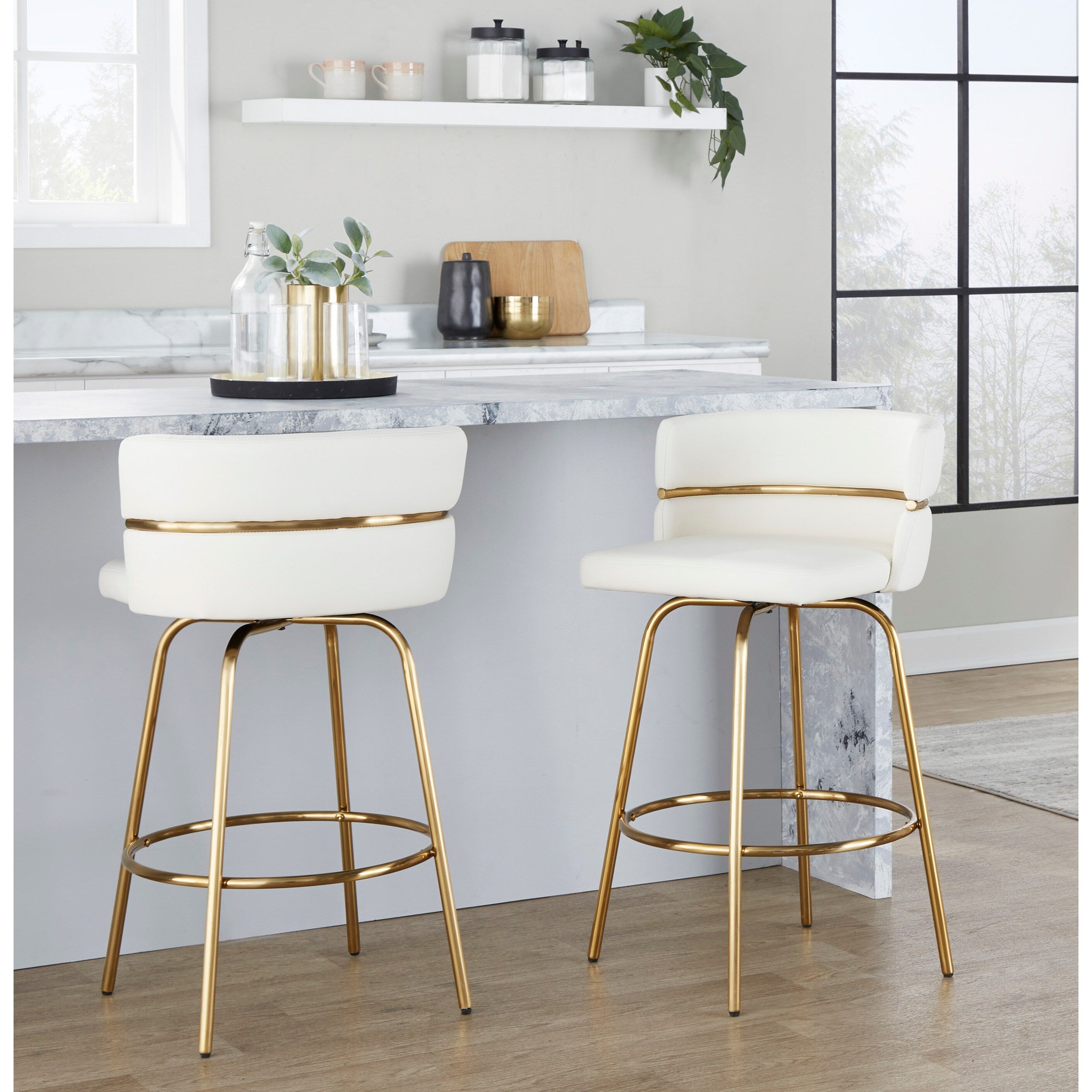 Overstock white bar stools store