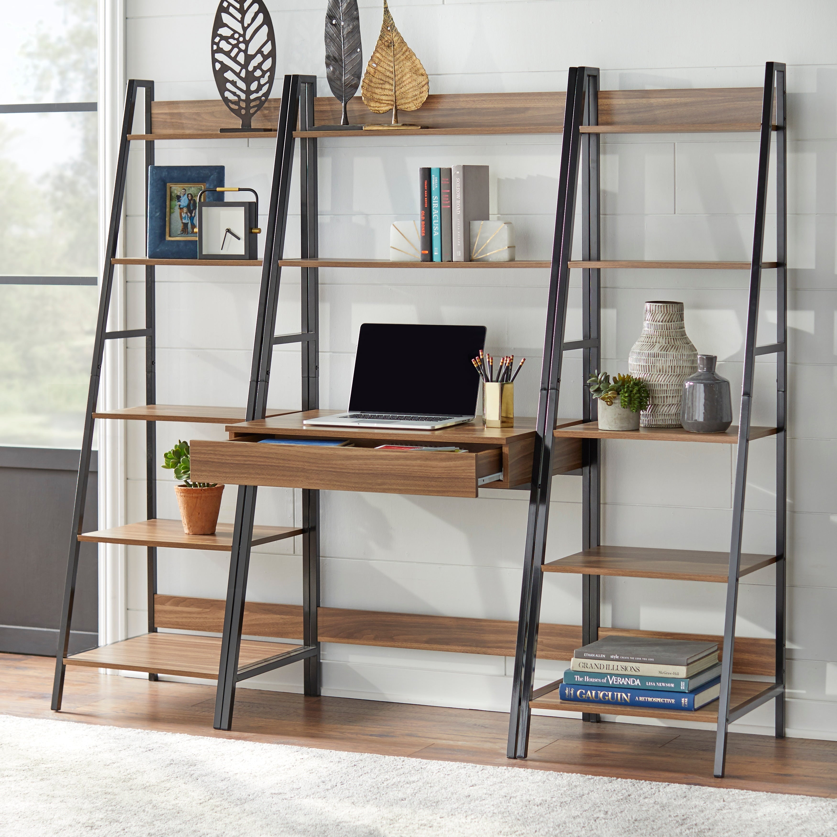 Ladder desk and bookcase store