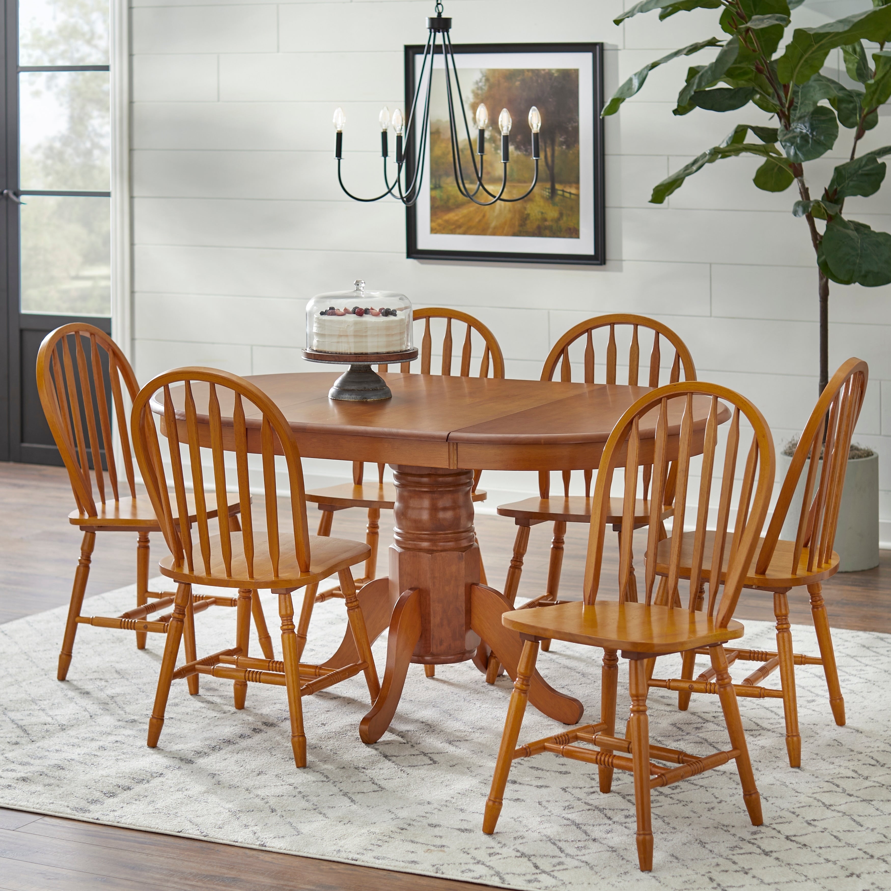 7 piece round dining set farmhouse store