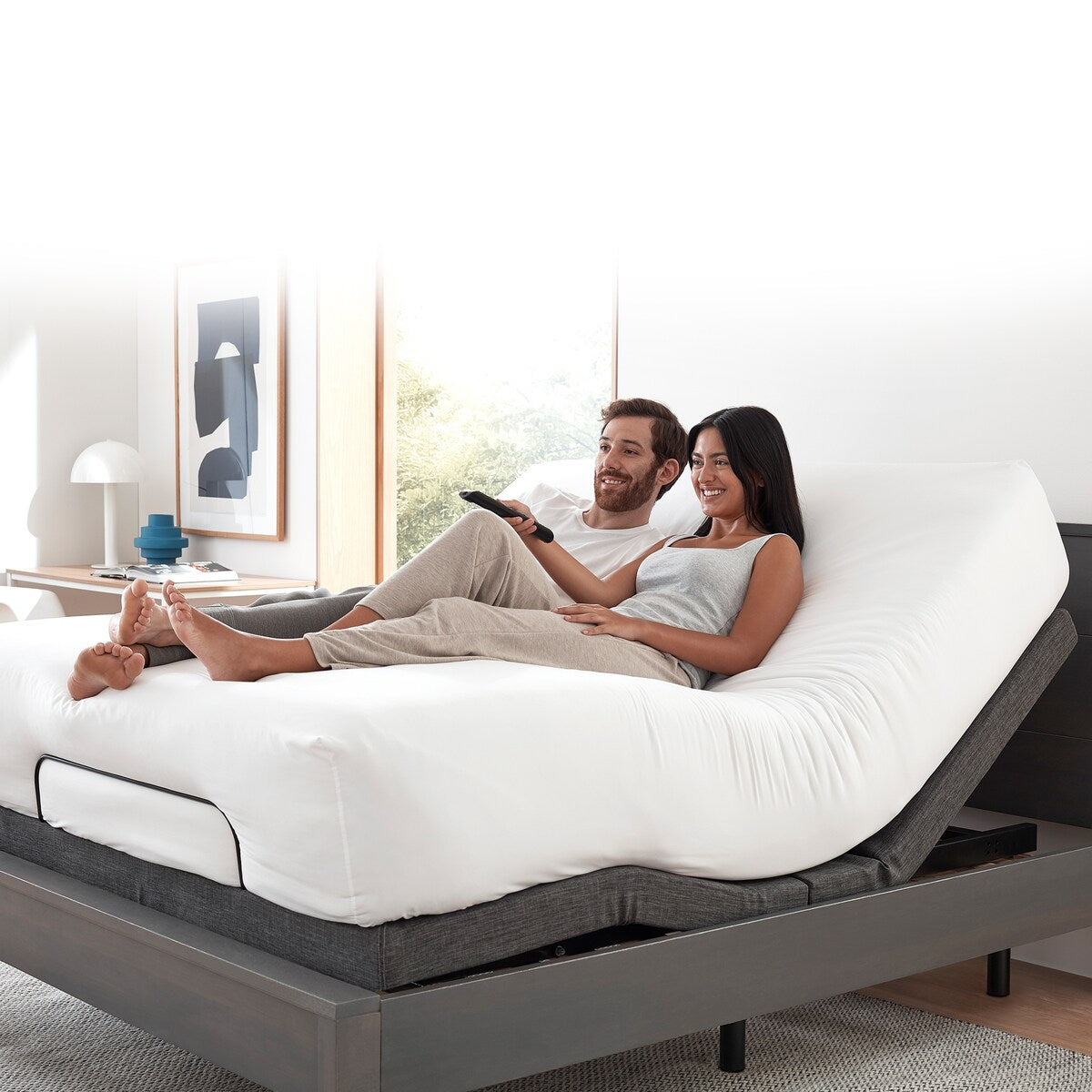 Nestl Adjustable Premium Bed Frame Base with Wireless Remote Overstock