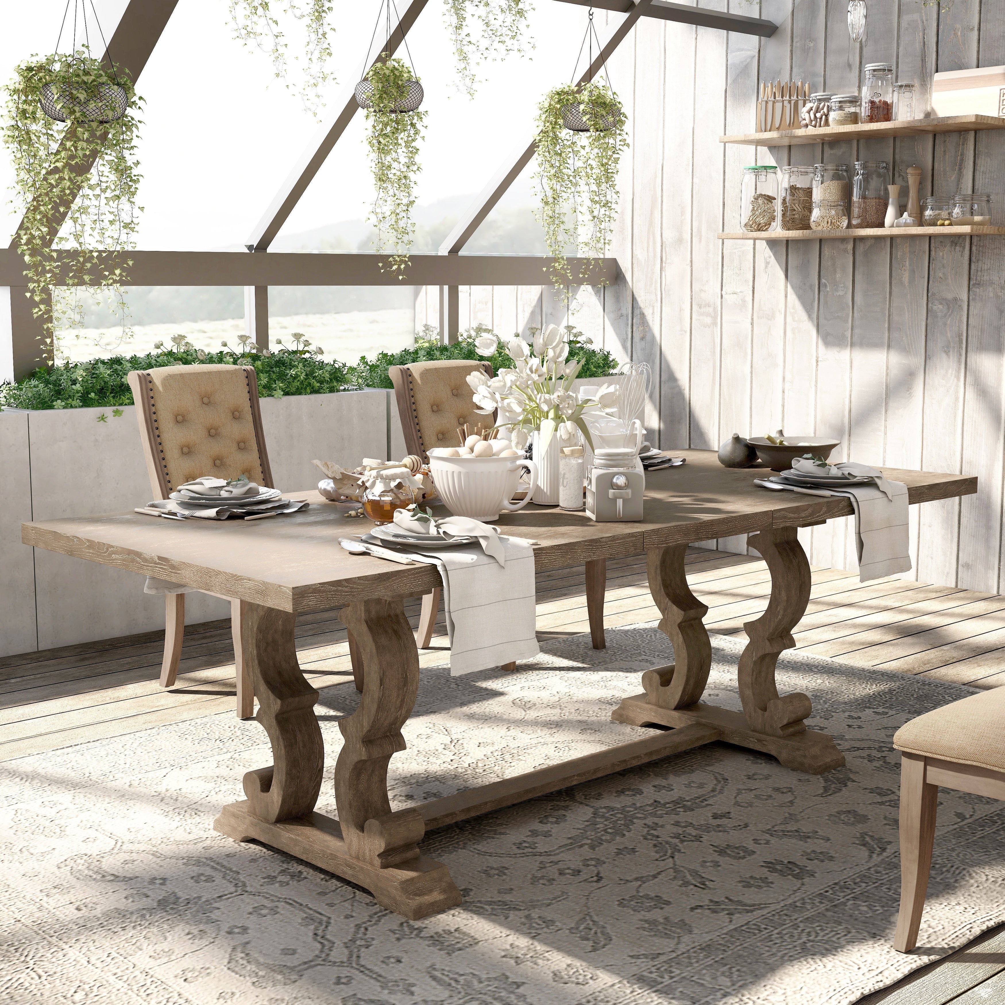 Overstock trestle table store