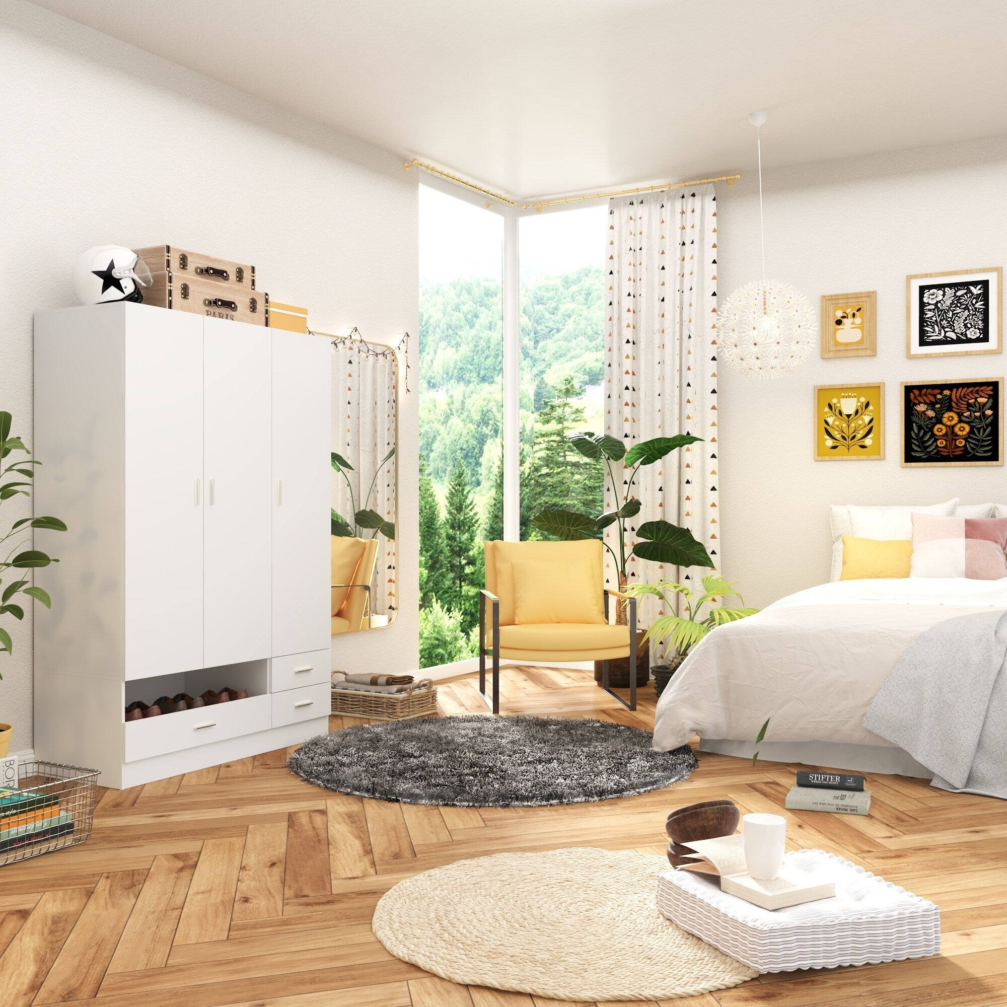 Changing table and wardrobe set store