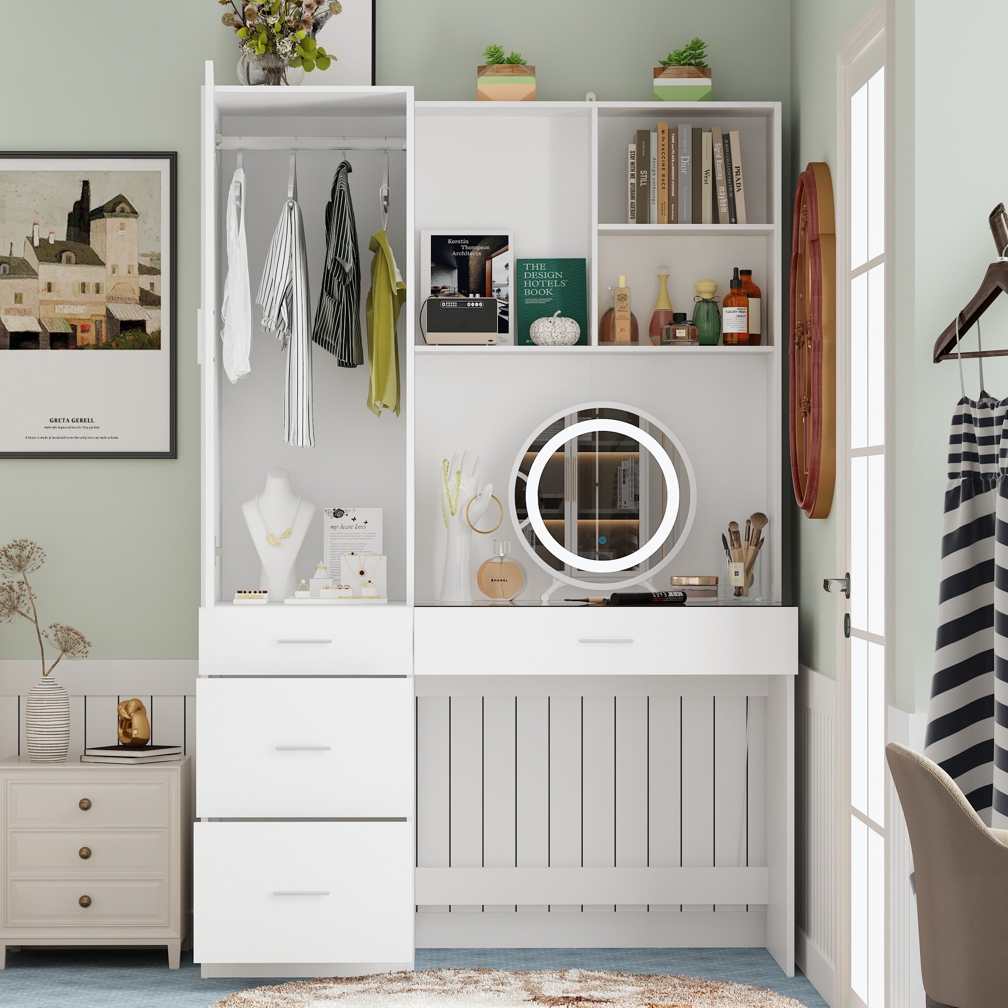 Bedroom furniture wardrobe with dressing table store