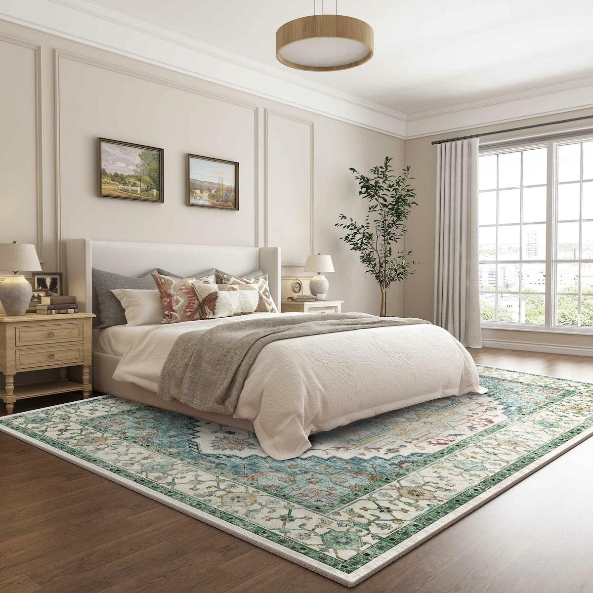 Washable Area Rugs 9x12 Large Rug Non Slip Rugs Low Pile Floor Carpet Overstock